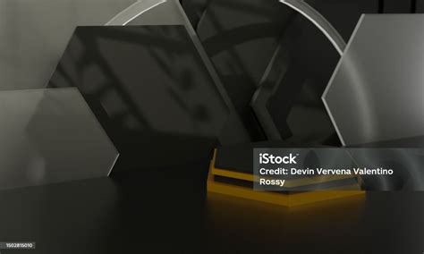 제품 발표를 위한 황금 색깔 혼합을 가진 호화스러운 까만 연단3d 삽화를 렌더링하기 0명에 대한 스톡 사진 및 기타 이미지 0명 3차원 형태 강단 Istock