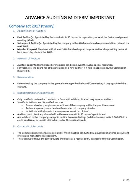 Advance Auditing Midterm Important Pdf Going Concern Internal Audit