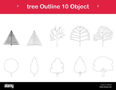 Tree Line Drawing Side View Graphics Trees Elements Single Object