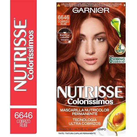 Tinte Nutrisse Coloríssimos 6646 Cobrizo Rubí Garnier