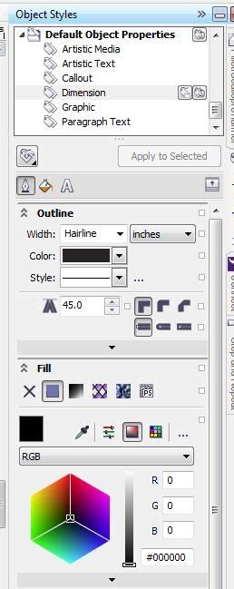 Dimension Lines Defaulting To Blue Text CorelDRAW X CorelDRAW Graphics Suite X CorelDRAW
