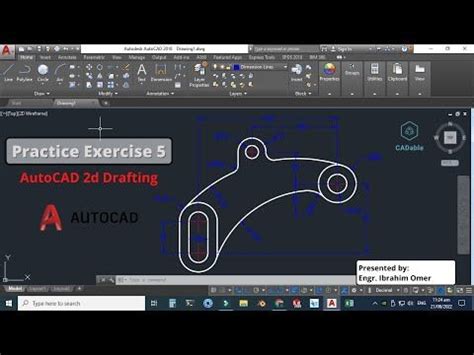 Autocad D Drafting Autocad Practice Exercise Autocad D Practice Drawing CADable Tutorials