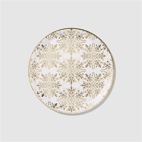 Golden Snowflake Large Plates Marketplace 1800flowers