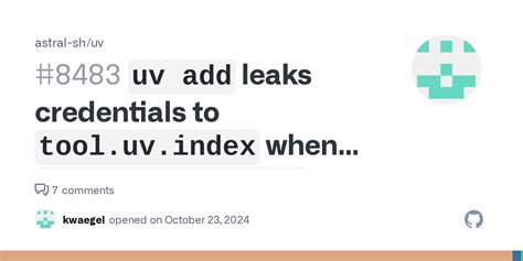 `uv Add` Leaks Credentials To `dex` When `uvdefaultindex