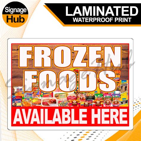 Frozen Foods Signage L A4 8 X 11 Inch Waterproof Print Shopee