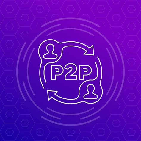 P2p Icon Peer To Peer Decentralized System Line 49480832 Vector Art At Vecteezy