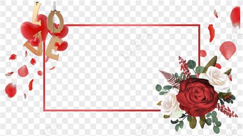 장미 테두리 사랑 3d 발렌타인 데이 라인꾸미다러브 라인 Png 일러스트 무료 다운로드 Lovepik