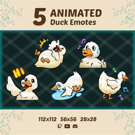 Animated Twitch Emote Streamer Animated Duck Emote X Pack Twitch Youtube Discord Etsy