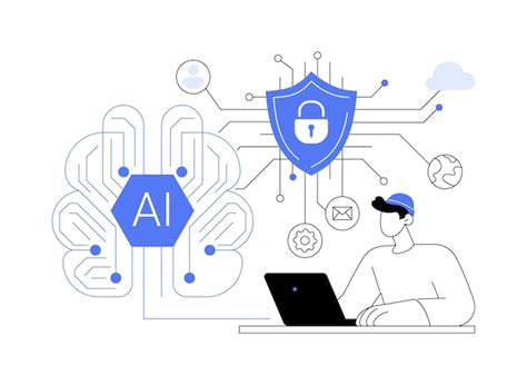 Premium Vector Aipowered Network Security Abstract Concept Vector