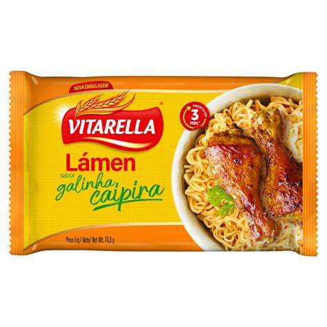 Macarrão Instantâneo Vitarella Lámen Galinha Caipira 743g Mercantil