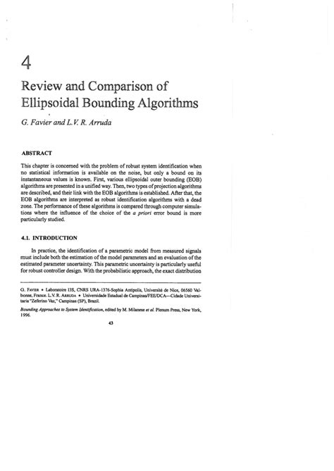 Pdf Review And Comparison Of Ellipsoidal Bounding Algorithms