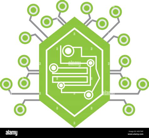Computer Circuit Hexagon Electronic Component Stock Vector Image And Art Alamy