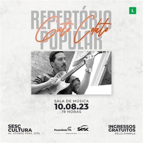 Repertório Popular Com Guto Colato Em Campo Grande Sympla