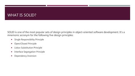 solid design principles ppt
