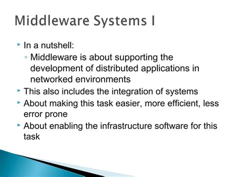 Middleware Systems Overview And Introduction Ppt Operating Systems