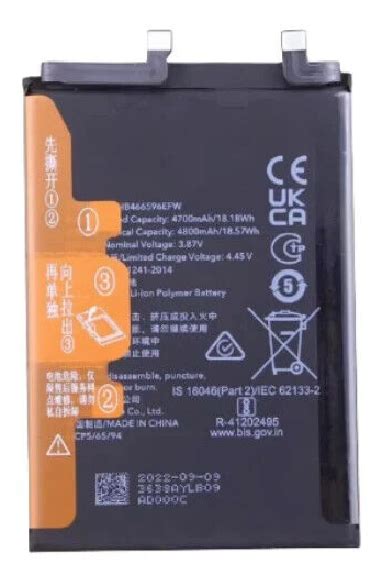 Huawei Honor Magic4 Lite Battery HB466596EFW 4800 MAH Internal Battery Phone Parts