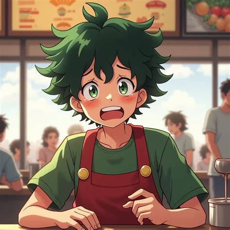 Izuku Midoriya Working At A Mcdonalds And Crying Seaart Ai