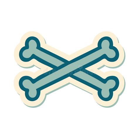 Sticker Of Red Cross Check Mark For Indicate Wrong Choice With Contour Stock Vector