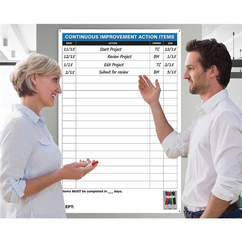 Dry Erase Key Performance Indicator KPI Board Continuous Improvement