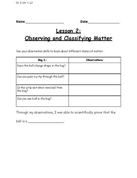 Classifying Matter By CynthiaMillerLearning TPT