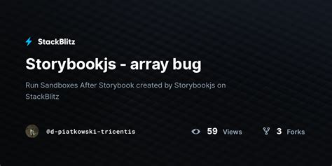 Storybookjs Array Bug Stackblitz