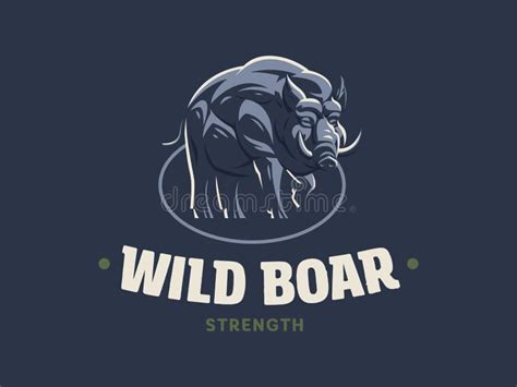 Wild Boar With Tusks Stock Vector Illustration Of Head 123670724