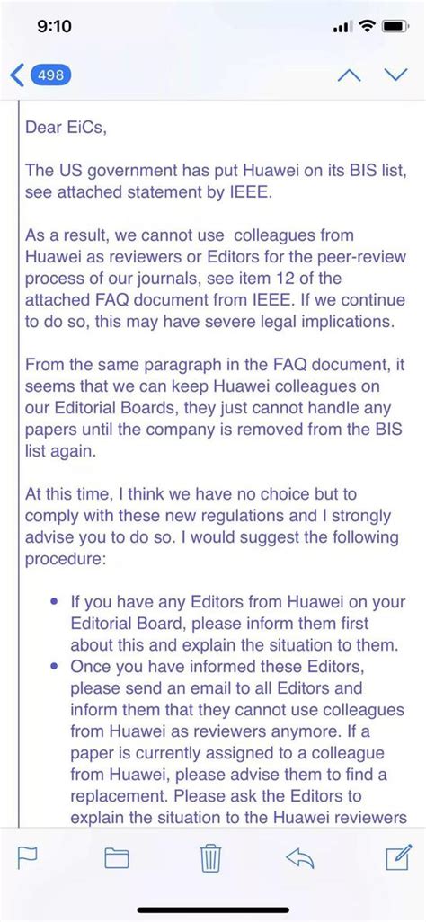 刚刚，ieee发声明：承认限制华为人参与论文审稿！ 科技先生