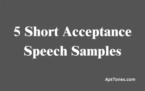 Speeches Apt Tones