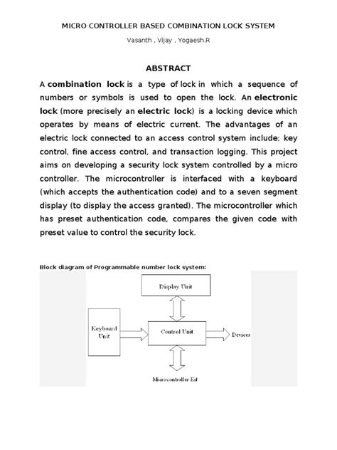 micro controller abstract pdf microcontroller access control