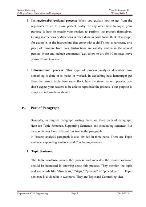 Process Analysis Paragraph Docx