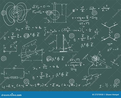Physics Diagrams And Formulas Stock Illustration Illustration Of White Calculate 27375930