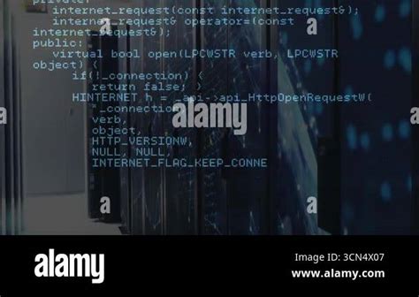 Code Overlay Appearing Scrolling Through C Routines While Camera Panning To Reveal Server