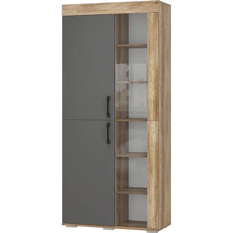 Многофункциональный шкаф Арника Прима ШК 16 графит дуб каньон 00 00130682 выгодная цена