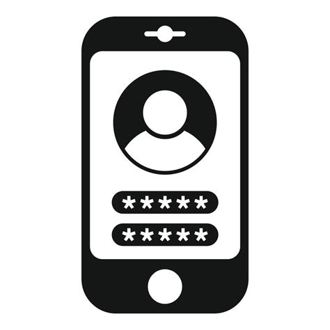 Phone Password Protection Icon Simple Vector Personal Login 20248583