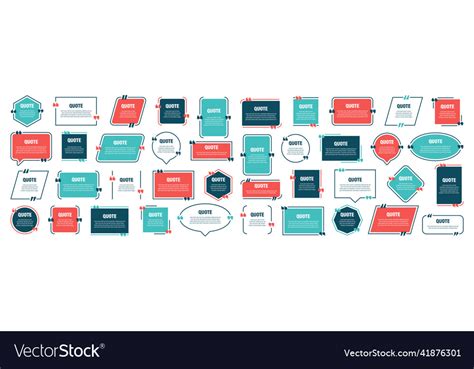 Set Of Various Colorful Isolated Quote Frames Vector Image
