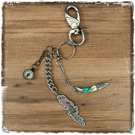 Harley Davidson Harley Davidson Key Chain Mini Knife And Compass Swivel