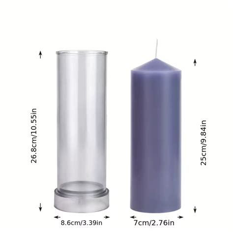 Molde De Acrilico Para Vela Cilindro 70x25cm H3042 L Realenza Aromas
