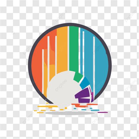 중간에 색상이 흩어져 있는 무지개 로고 그림 벡터 흰색 배경에 있는 단순한 다채로운 실패 아이콘 그림자 없음 작은 프레임