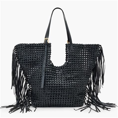 All Saints Bags Nwt All Saints Ara East West Leather Fringe Woven