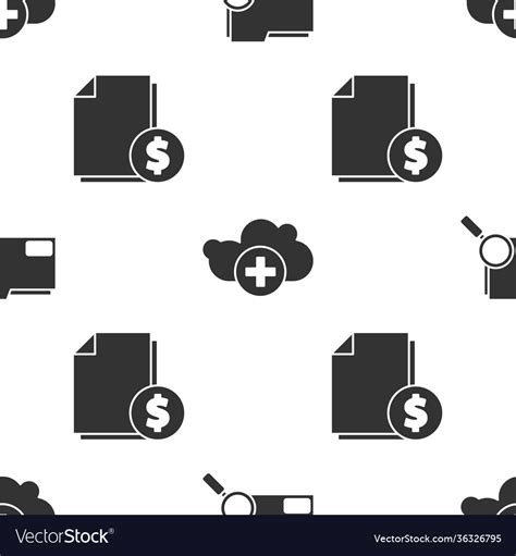 Set Search Concept With Folder Add Cloud Vector Image