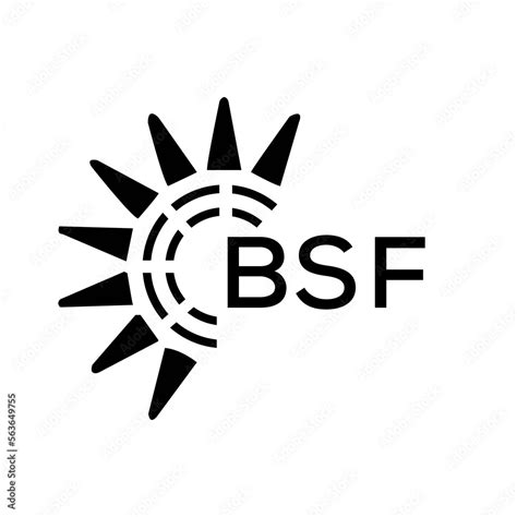 Vecteur Stock Bsf Letter Logo Bsf Image On White Background And Black Letter Bsf Technology