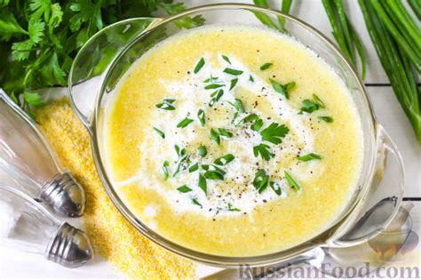 Рецепт: Кукурузный суп со сливками на RussianFood.com