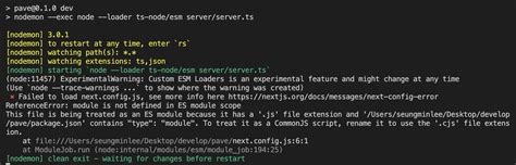 typeerror [err unknown file extension] unknown file extension ts