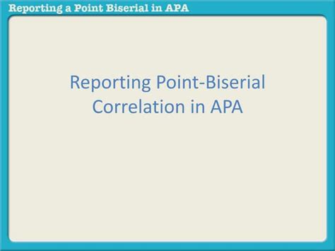 Reporting Spearman Rho In Apa Pptx