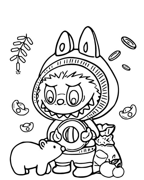 Labubu Coca Cola Coloring Page