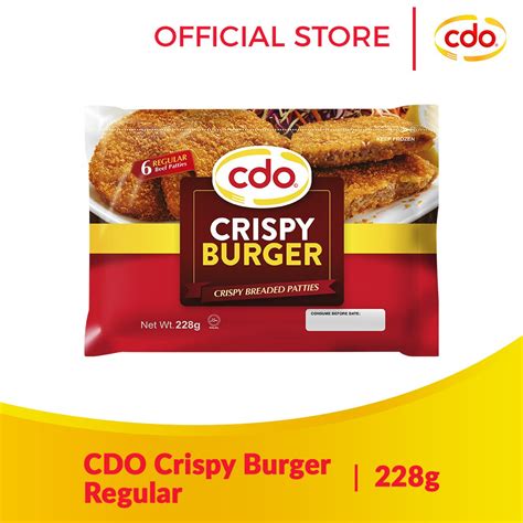 Cdo Crispy Burger 228g Shopee Philippines
