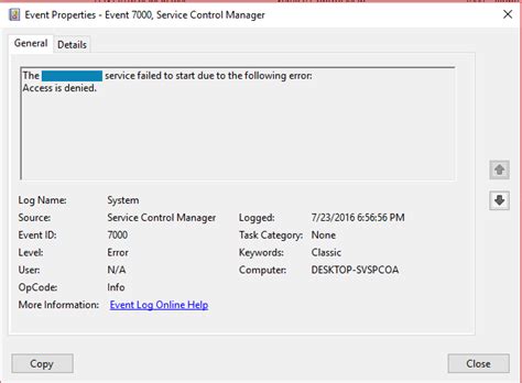 C Windows Could Not Start The Service Name Service On Local Computer Error 5 Access Is