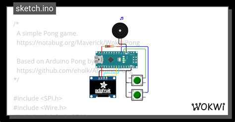 Game Ping Pong Wokwi Esp32 Stm32 Arduino Simulator