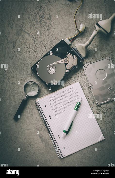 Concept Of Data Recovery Reading Data From Corrupted Hard Drive Hdd