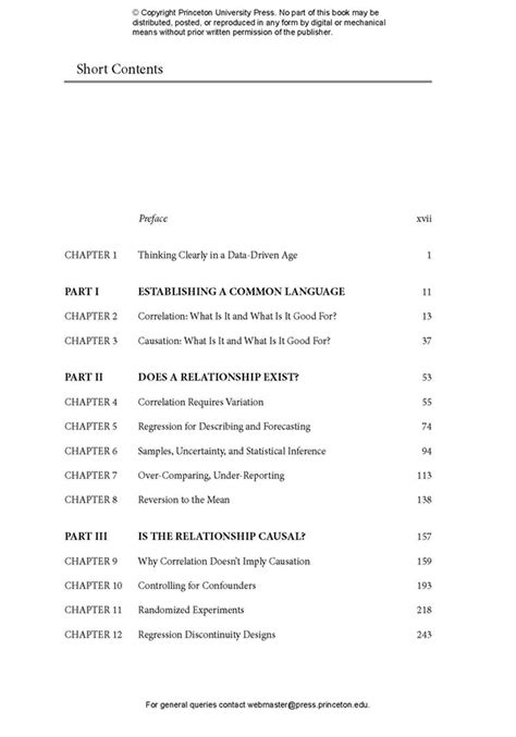 Thinking Clearly With Data Princeton University Press